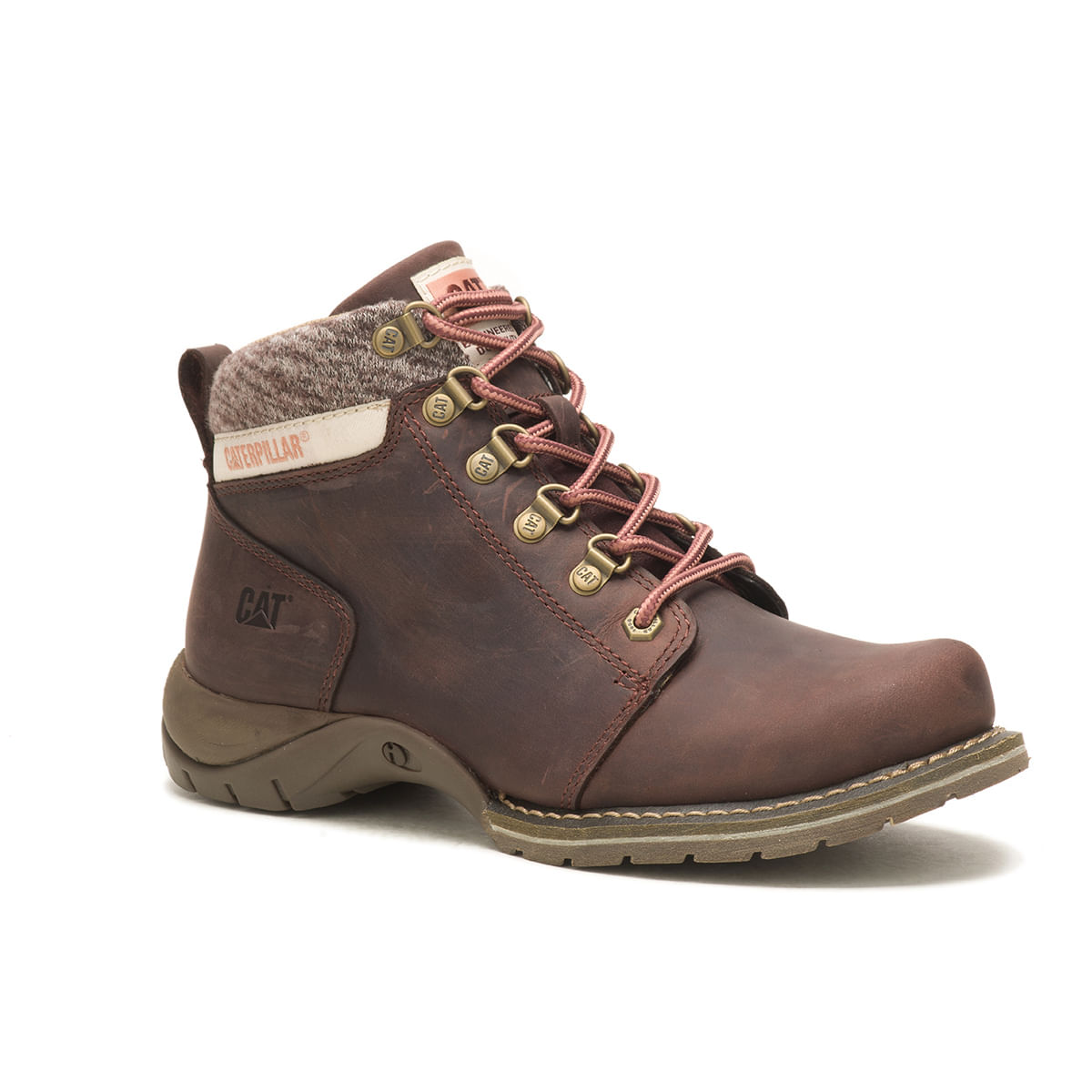 Bota Cat Mujer Carlie Marrón - Cat Lifestyle Paraguay - Tienda Oficial