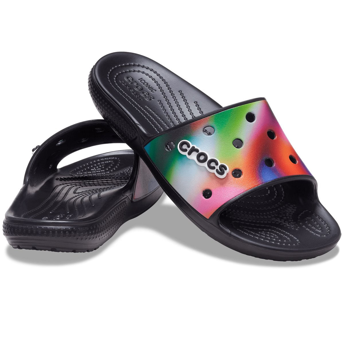 Crocs Unisex Classic Solarized Slide - My Shuzz - Tienda Online en Paraguay