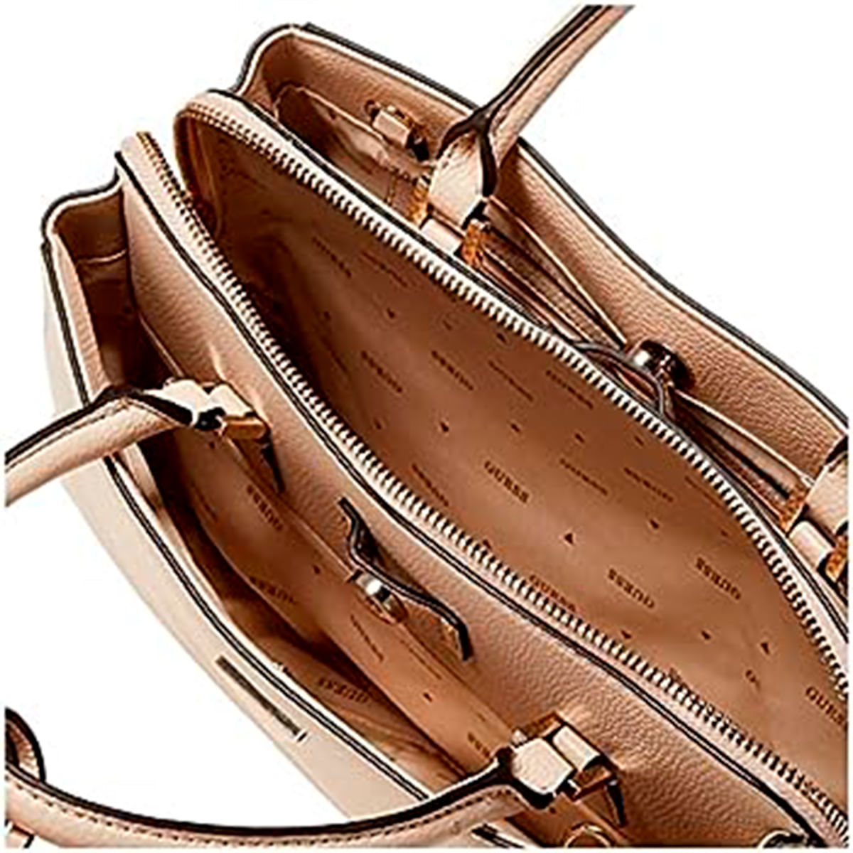 Cartera Guess Mujer Emiliya Girlfriend Satchel Beige - My Shuzz ...