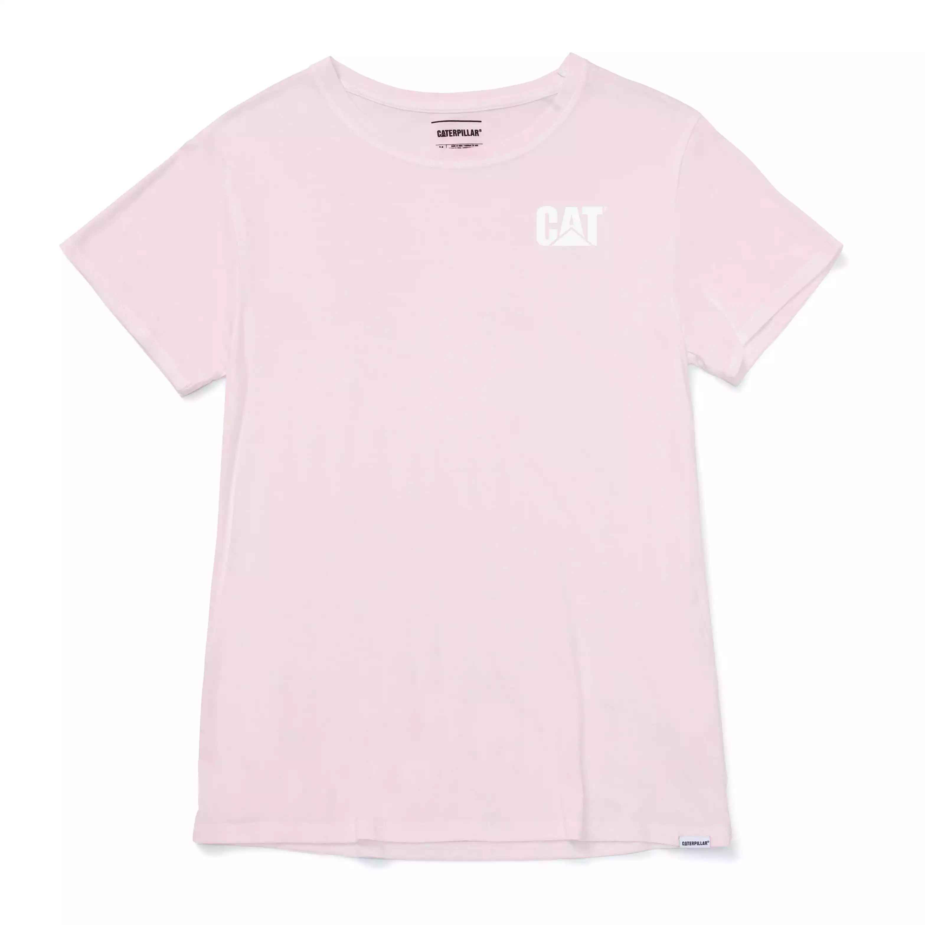 Remera Cat Mujer Cat Logo Rosa - Cat Lifestyle Paraguay - Tienda Oficial