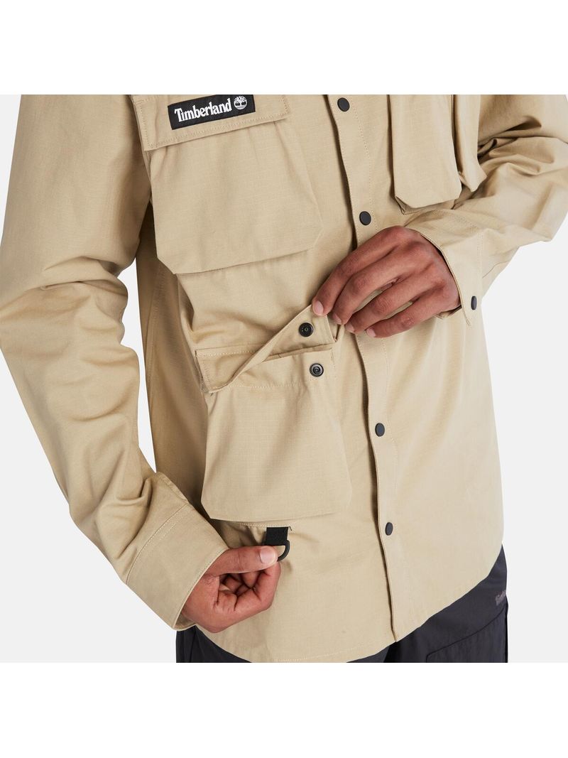 Camisa Timberland Hombre Utility Overshirt Beige - Timberland Paraguay ...