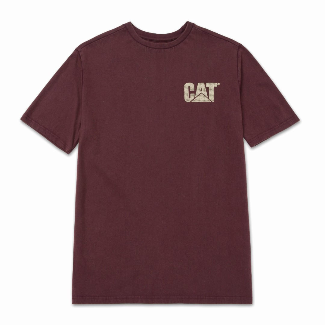 Remera Cat Hombre Heritage Uniform Heavyweight Bordó - Cat Lifestyle ...
