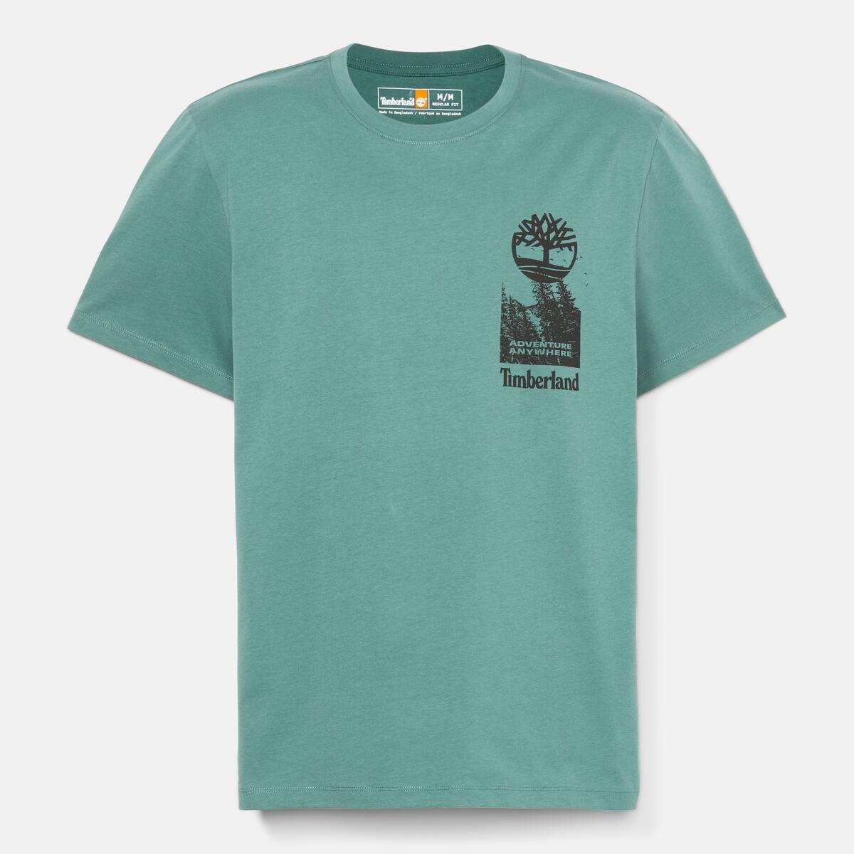 Remera Timberland Hombre Back Slogan Celeste - Timberland Paraguay ...