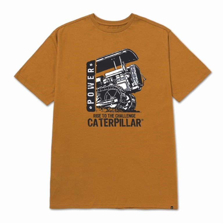 Remera Cat Hombre Historic Tradition Graphic Marron - Cat Lifestyle ...