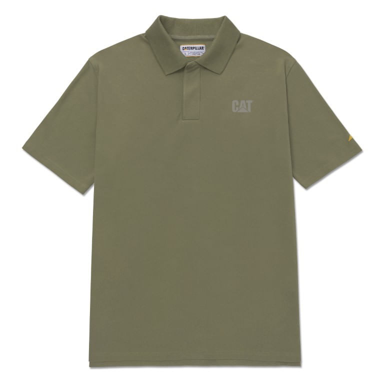 Polo Cat Hombre Cat Logo Pique Verde - Cat Lifestyle Paraguay - Tienda ...