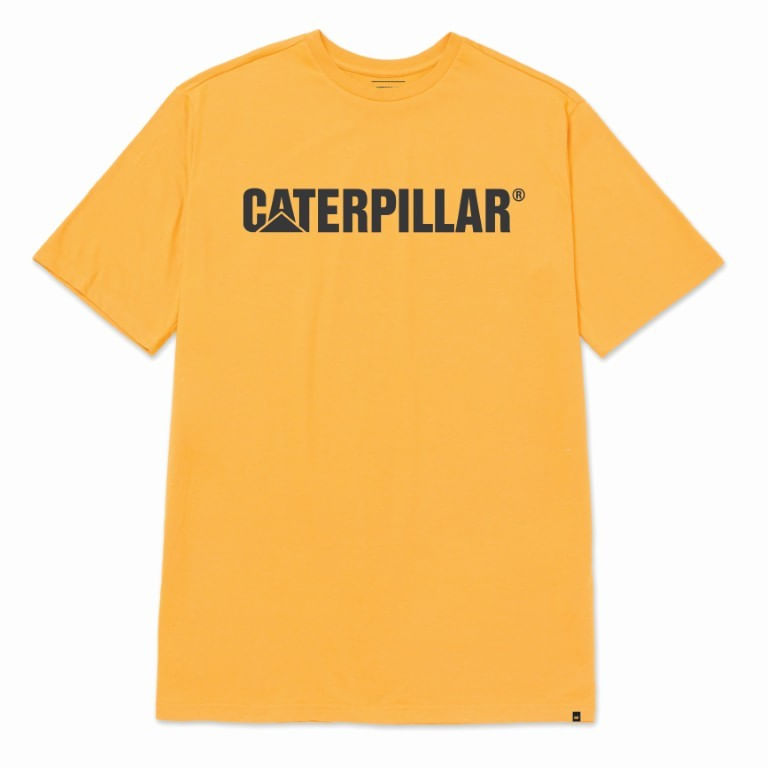 Remera Cat Hombre Caterpillar Logo Amarillo - Cat Lifestyle Paraguay ...