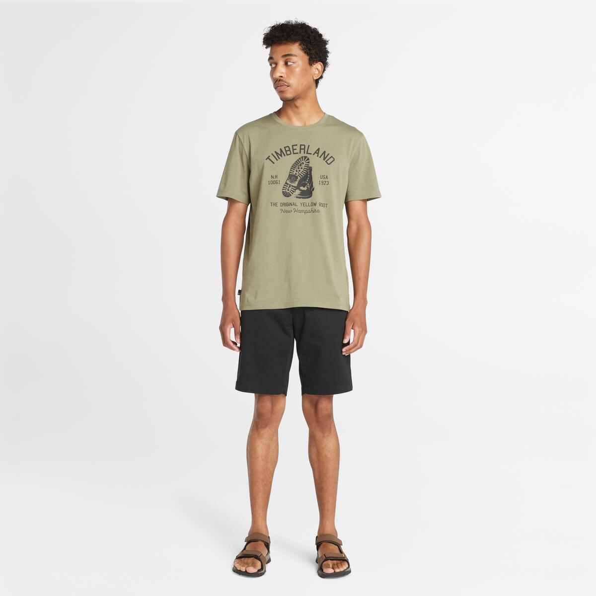 Remera Timberland Hombre Boot Slogan Verde - Timberland Paraguay ...