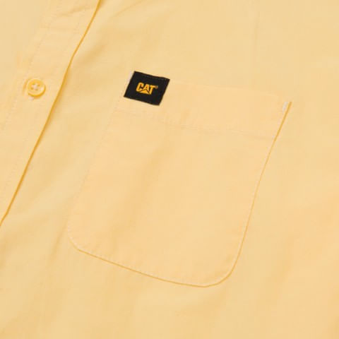 Camisa Cat Hombre Poplin S/S Shirt Amarillo - My Shuzz - Tienda Online ...