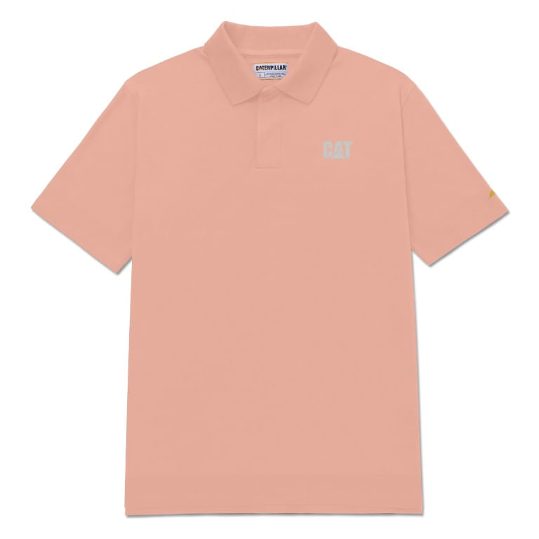 Polo Cat Hombre Cat Logo Pique Polo Rosa - My Shuzz - Tienda Online en ...