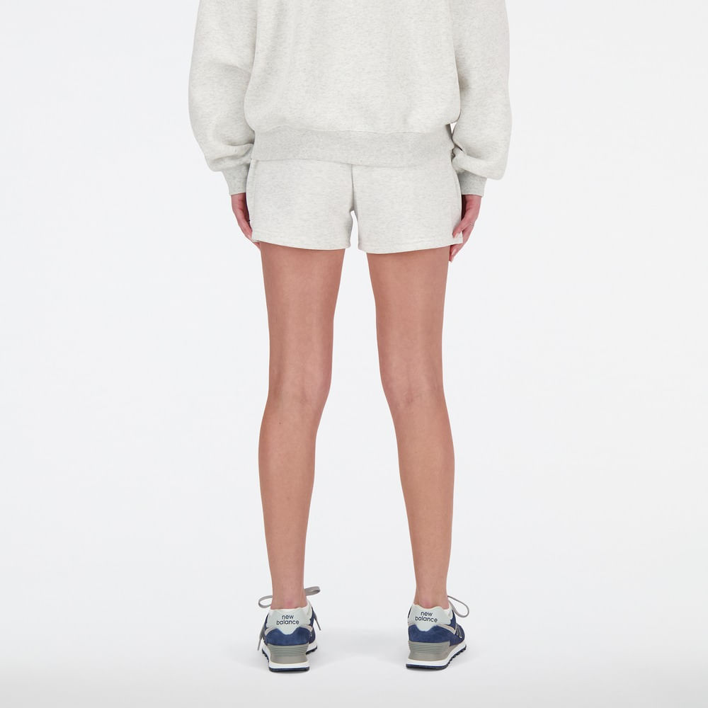 Short New Balance Mujer NB French Terry Short Gris - My Shuzz - Tienda ...