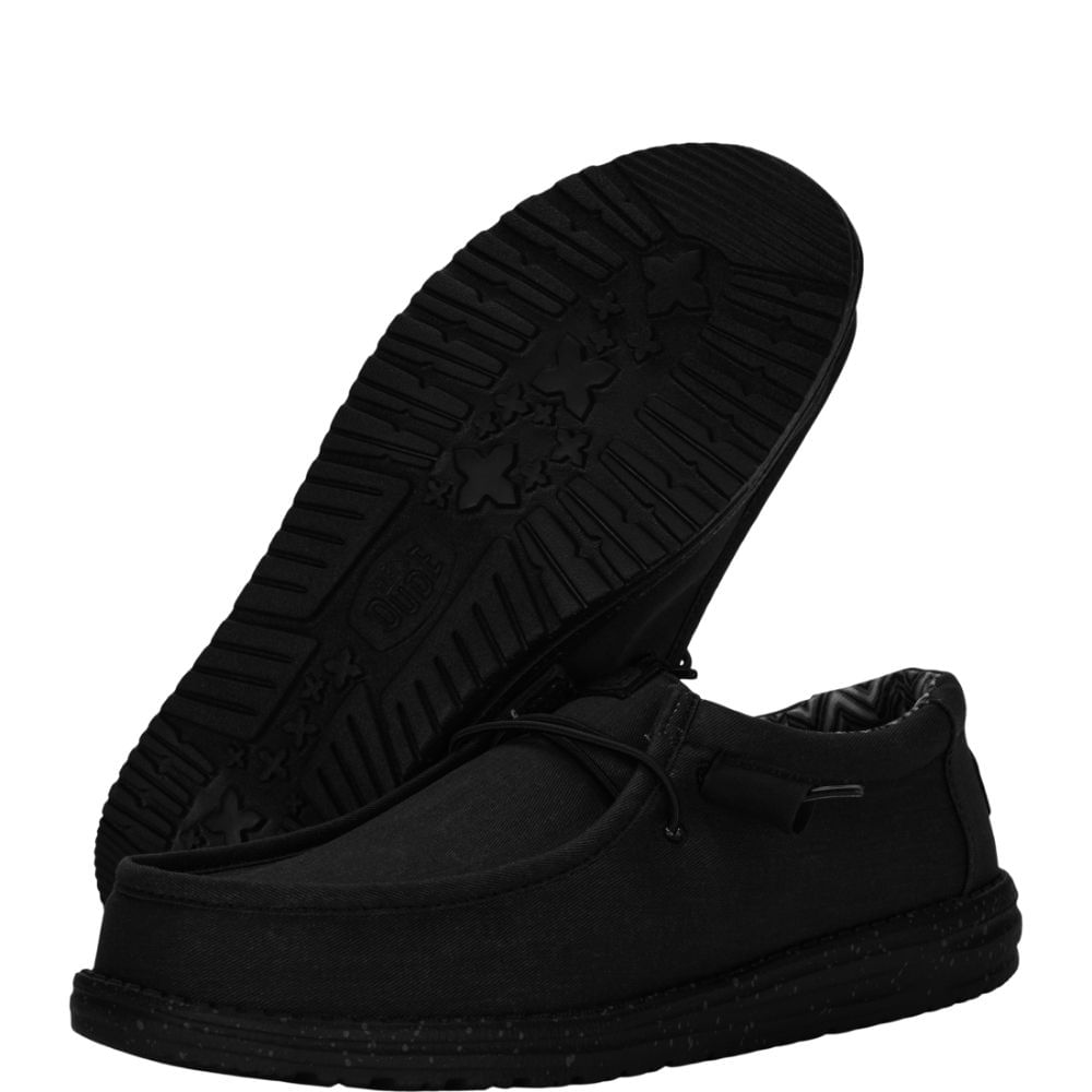 Alpargata Hey Dude Hombre Wally Stretch Canvas Negro - My Shuzz ...